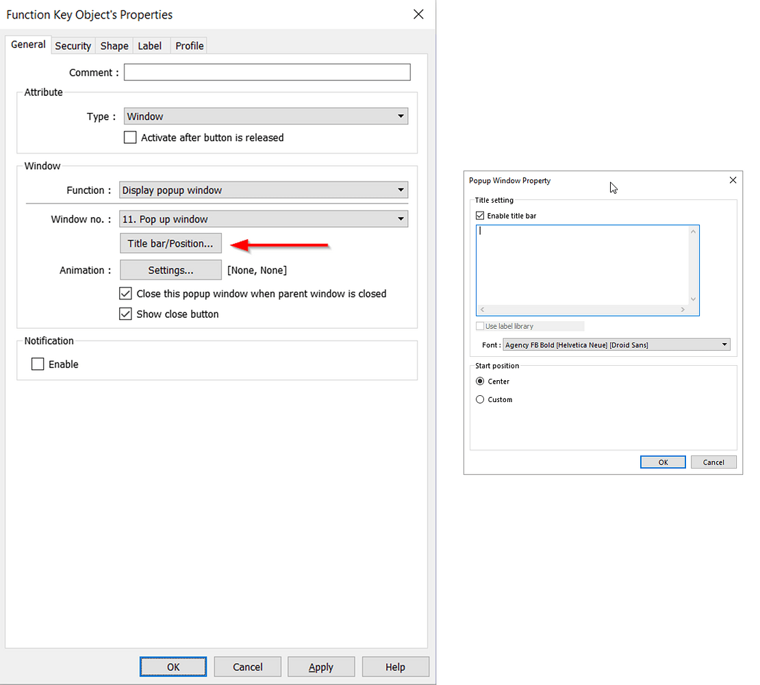 How to create and display a popup window - Staff - WeintekUSA