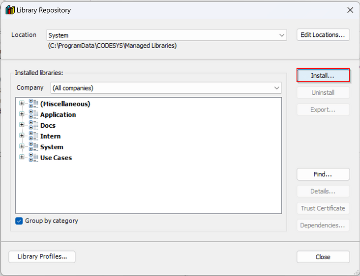 How to install a Codesys library file - Staff - WeintekUSA