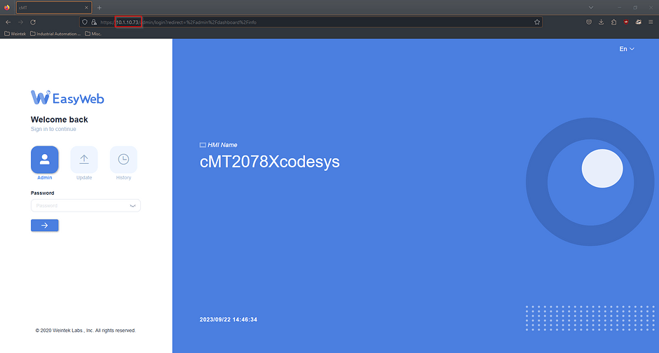How to enable Codesys login - Staff - WeintekUSA