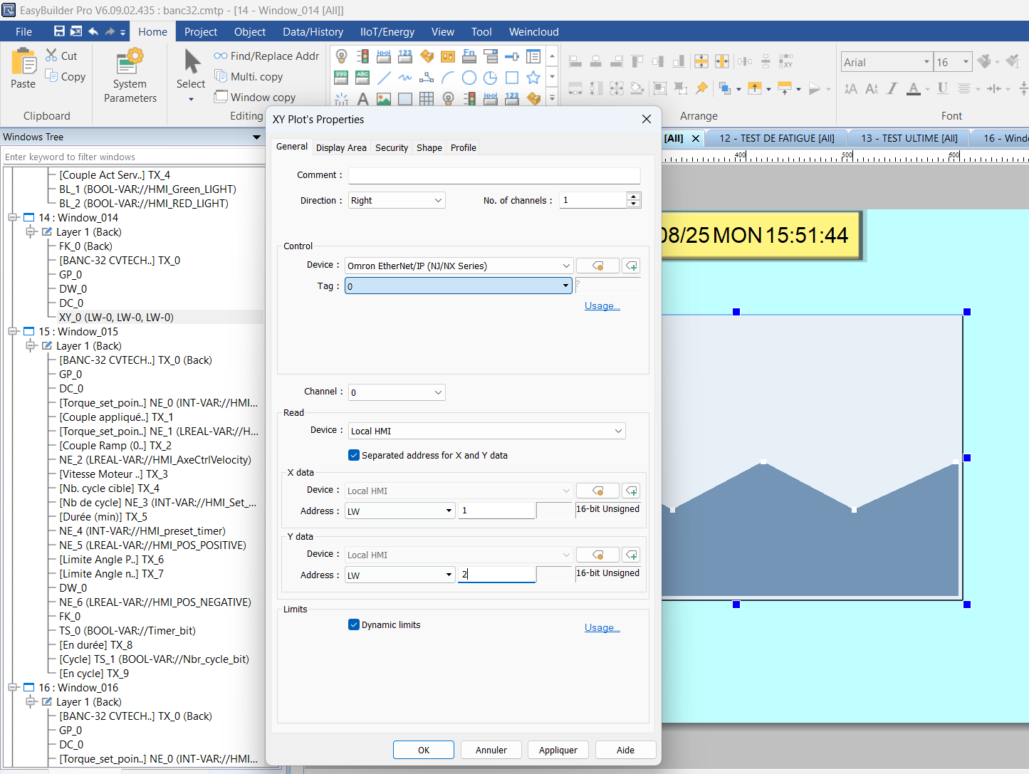 Easy builder, plot XY graph - EasyBuilder Pro Q&A - WeintekUSA